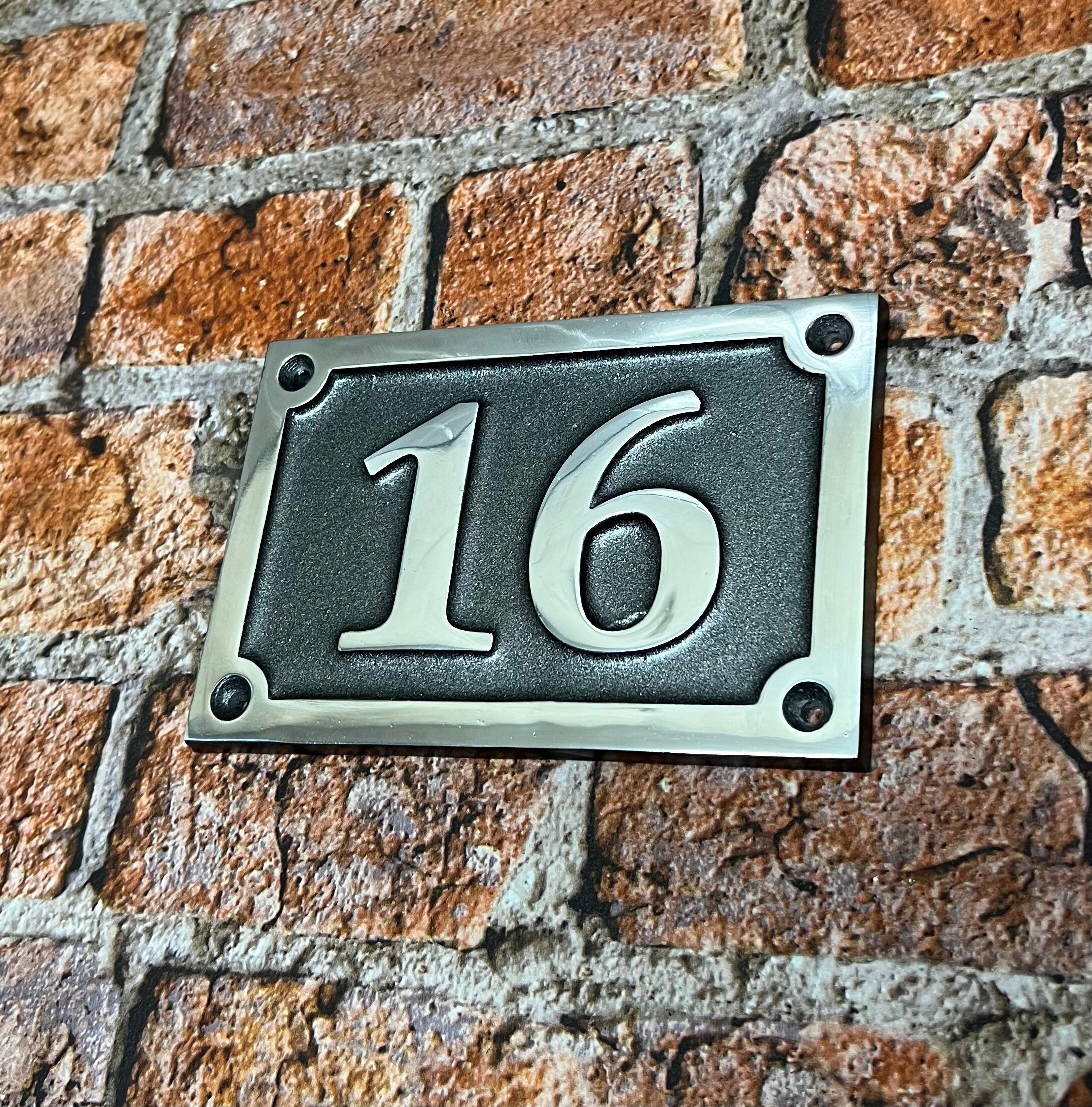 Cast Aluminium Rectangle House Door Number Sign Address Solid - Etsy UK