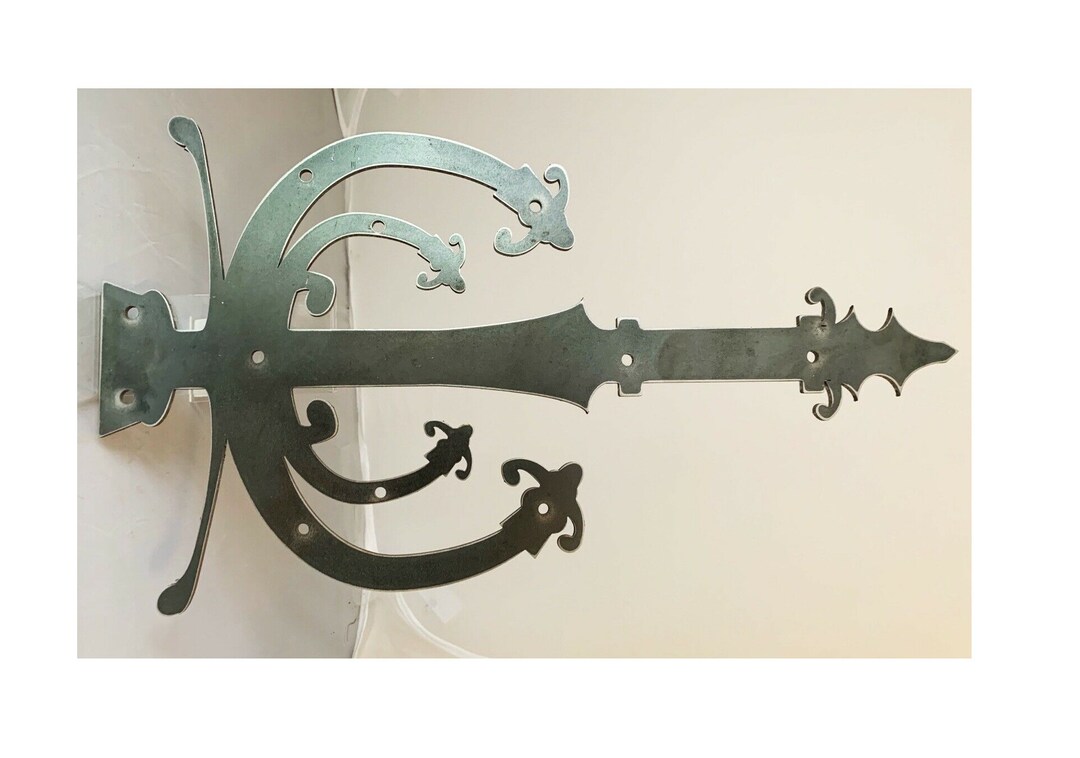 Antique Decorative Iron / Mild Steel GOTHIC DOOR HINGE Front Wrought ...