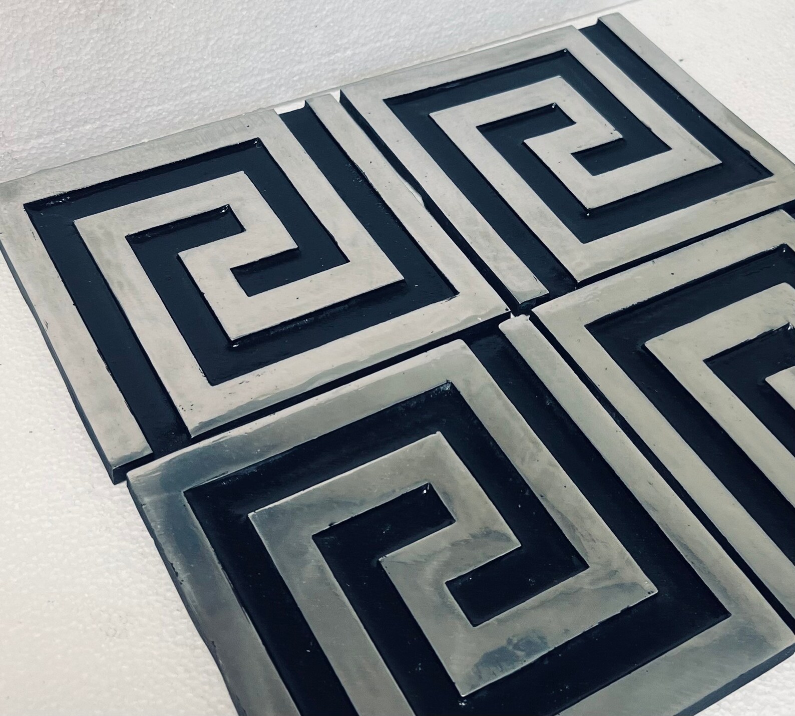 Solid Cast Aluminium Greek Key Decorative Wall Tiles - Etsy UK