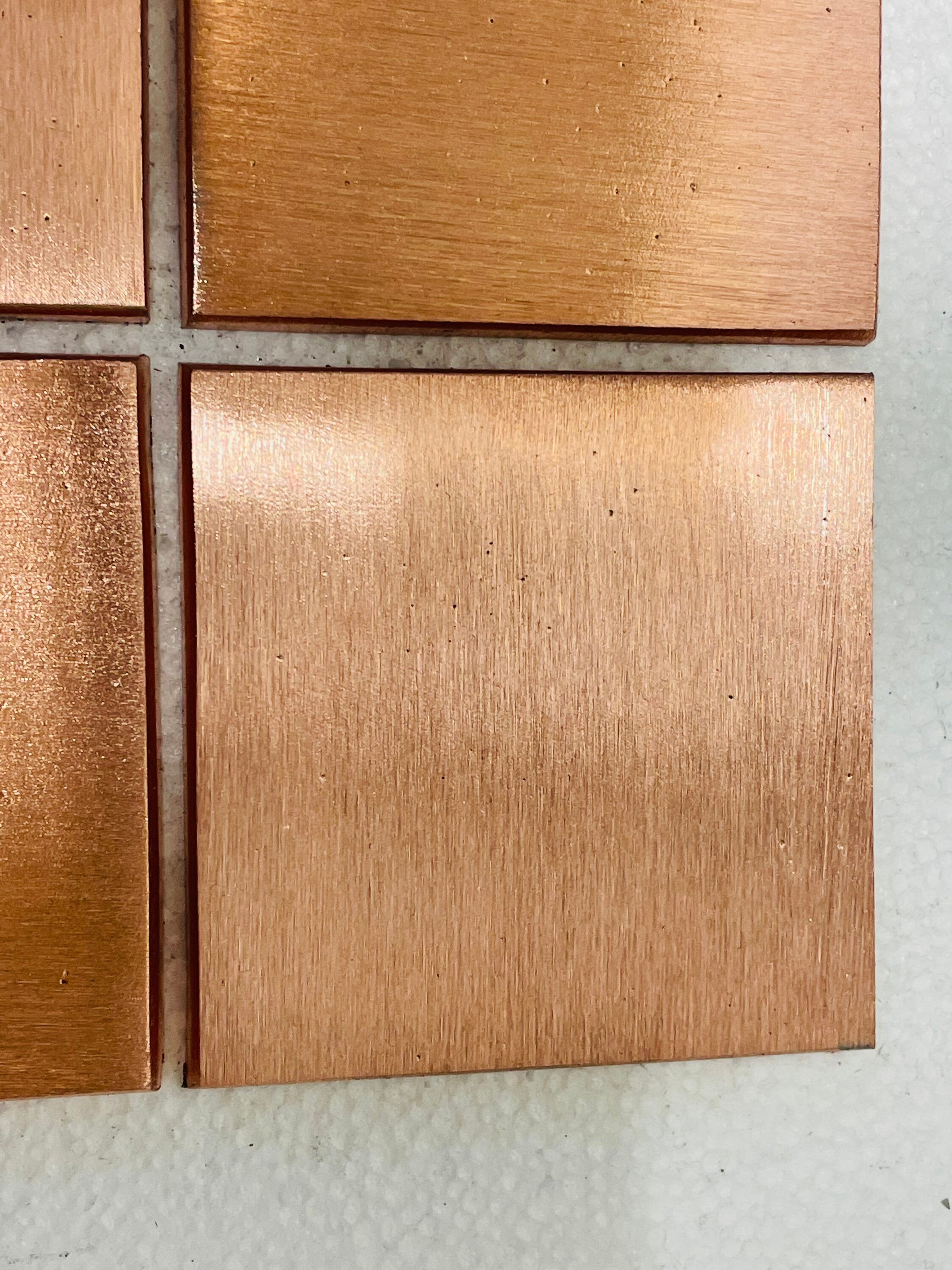 Brushed Copper Metal Square Wall Tiles | Etsy
