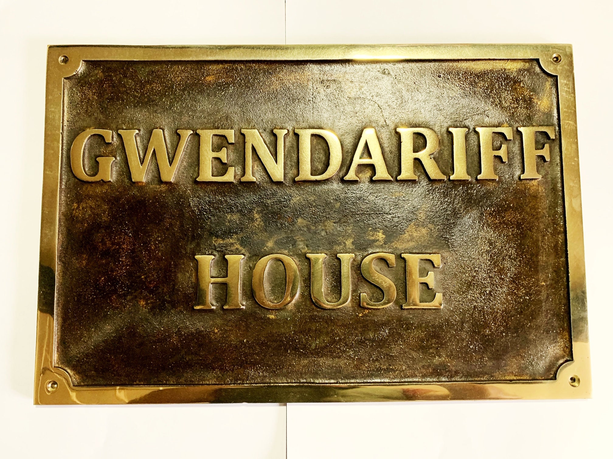 Cast Bronze Custom Made House Address Sign 40X 30CM Door | Etsy