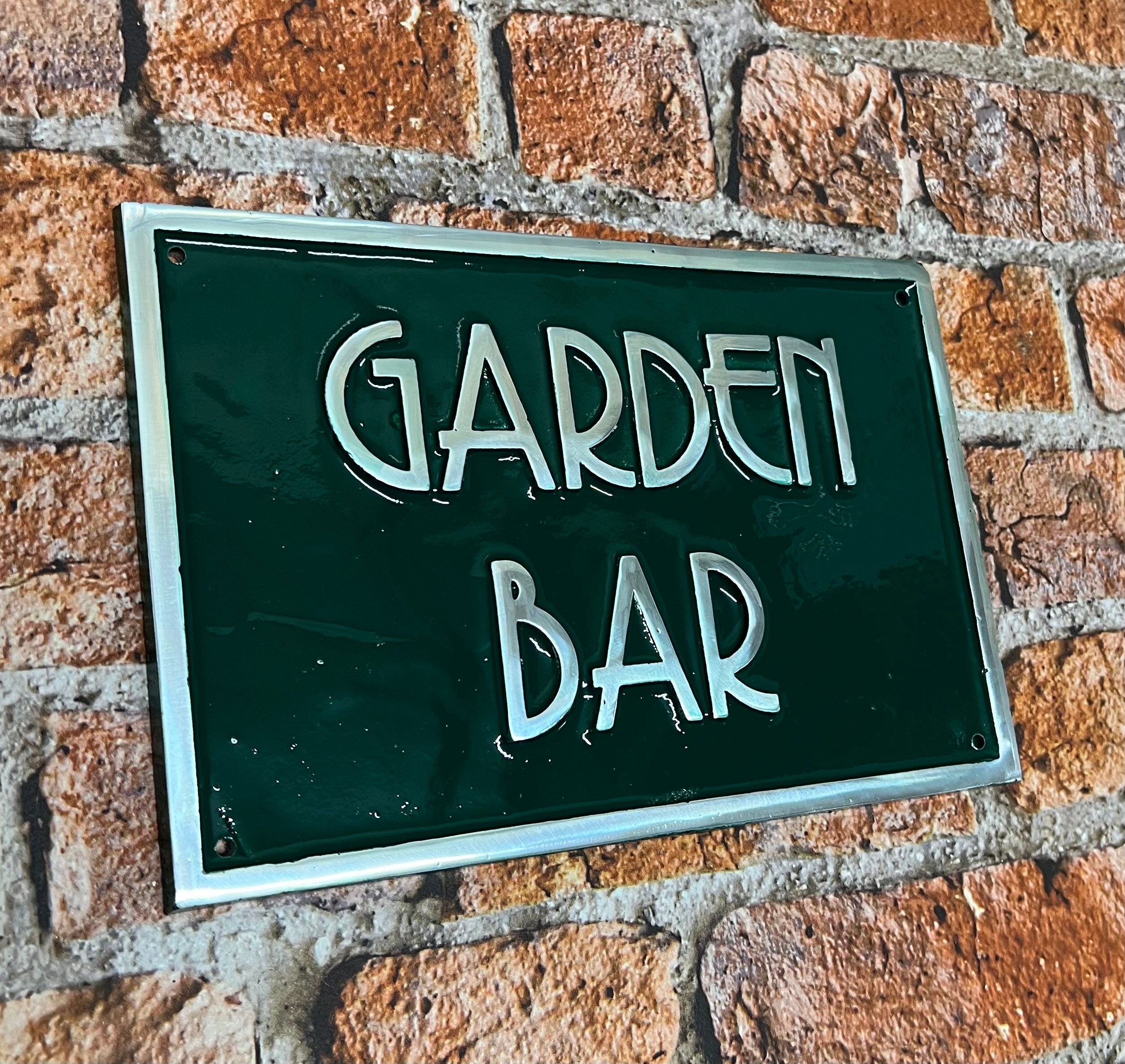 Garden Bar Sign. Cast Aluminium Sign - Etsy