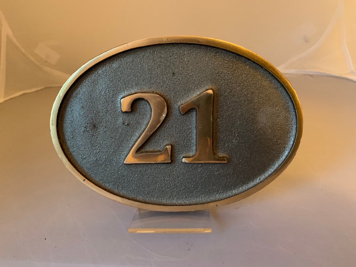 House Number Cast Bronze Various Colours Oval and Rectangular | Etsy