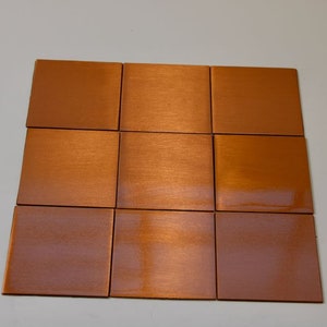 Brushed Copper Metal Square Wall Tiles - Etsy