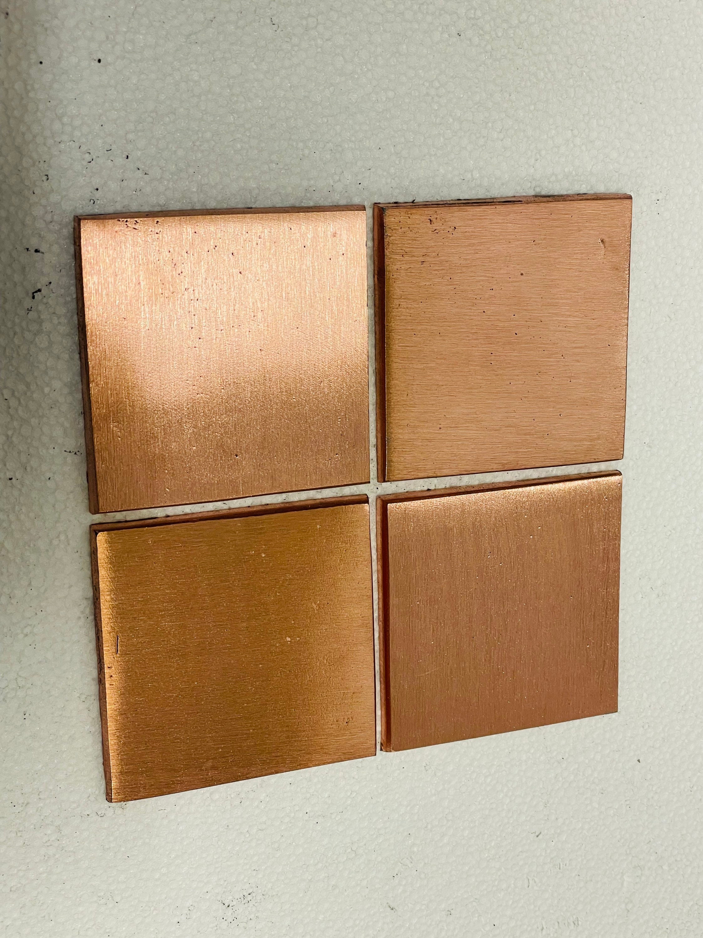 Brushed Copper Metal Square Wall Tiles - Etsy