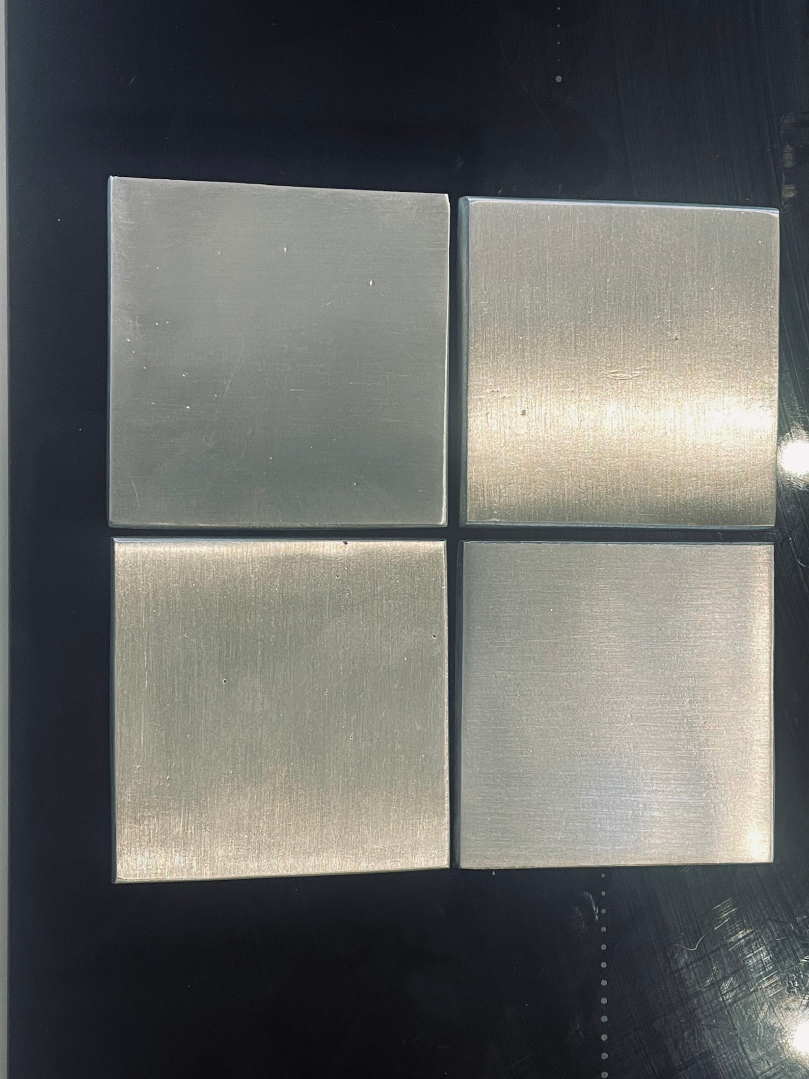 Brushed Metal Square Wall Tiles Silver - Etsy