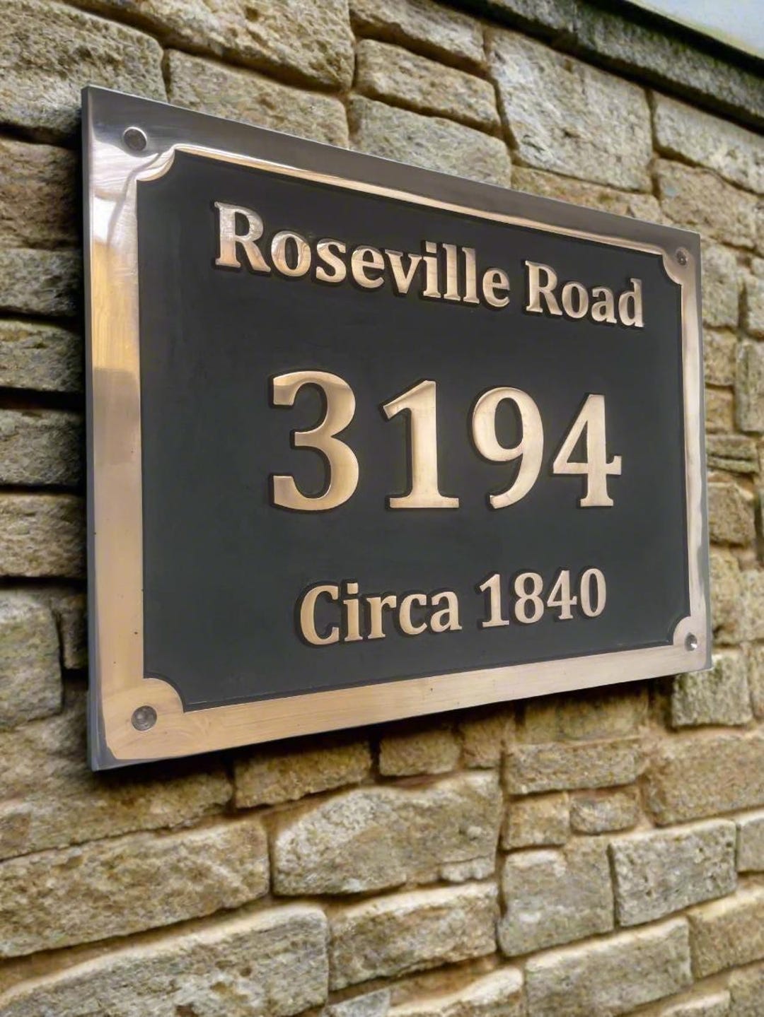 Cast Copper House Decorative Plaque Sign - Any Text - Any Font - 4 ...