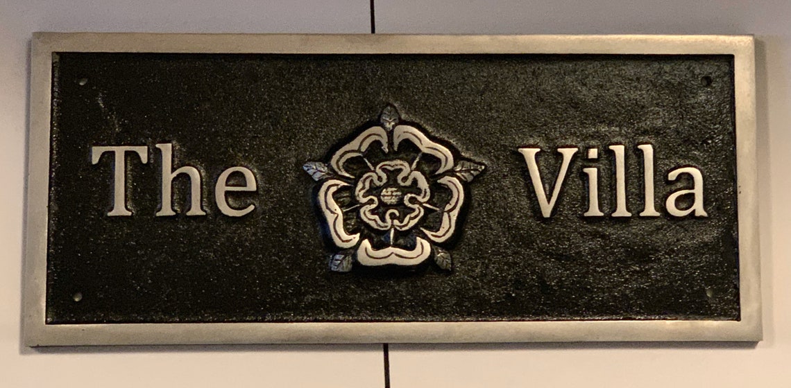 Cast Metal Custom Made House Address Sign Aluminium Bronze | Etsy