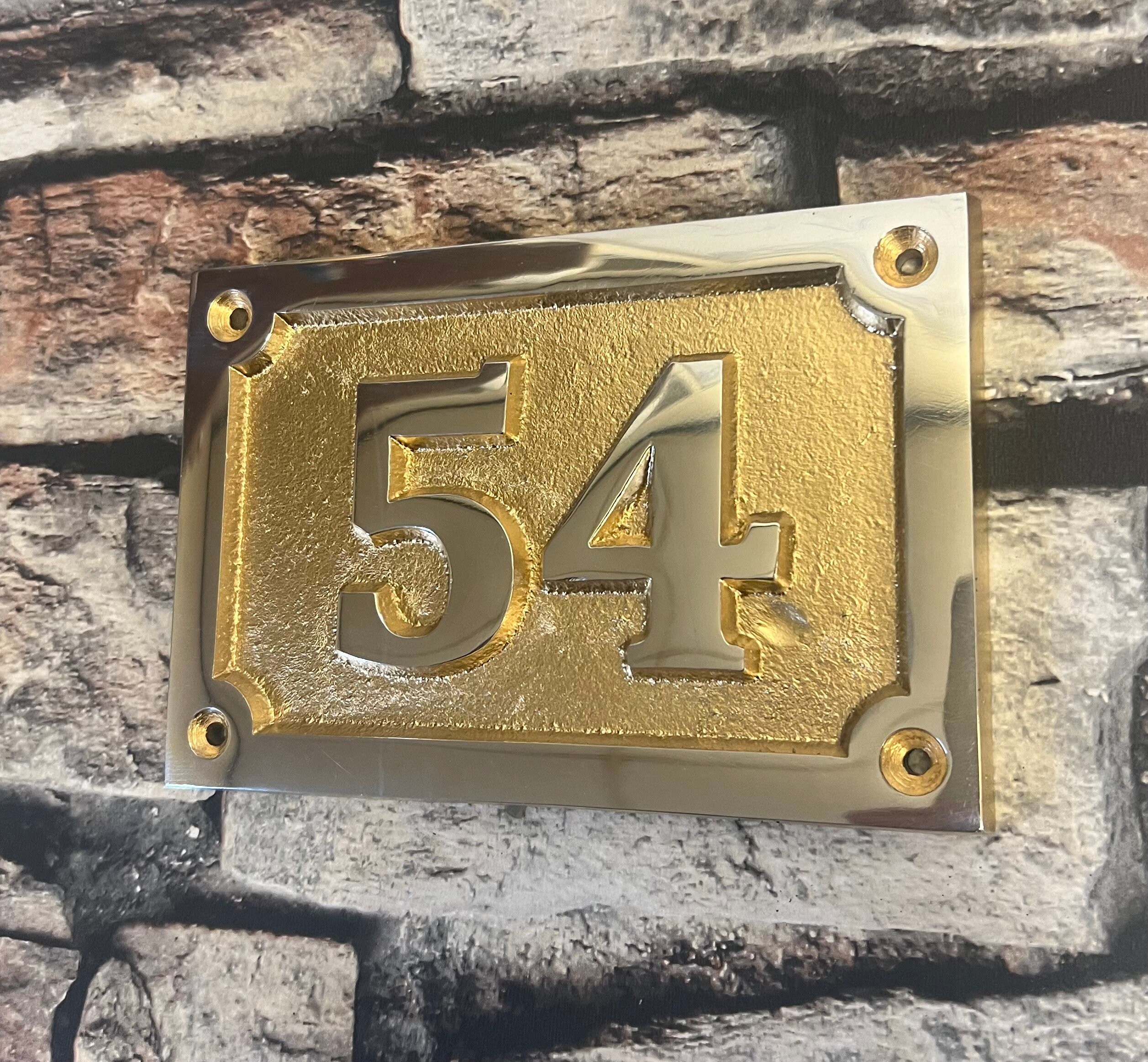 Cast Aluminium Rectangle House Door Number Sign Address Solid - Etsy UK