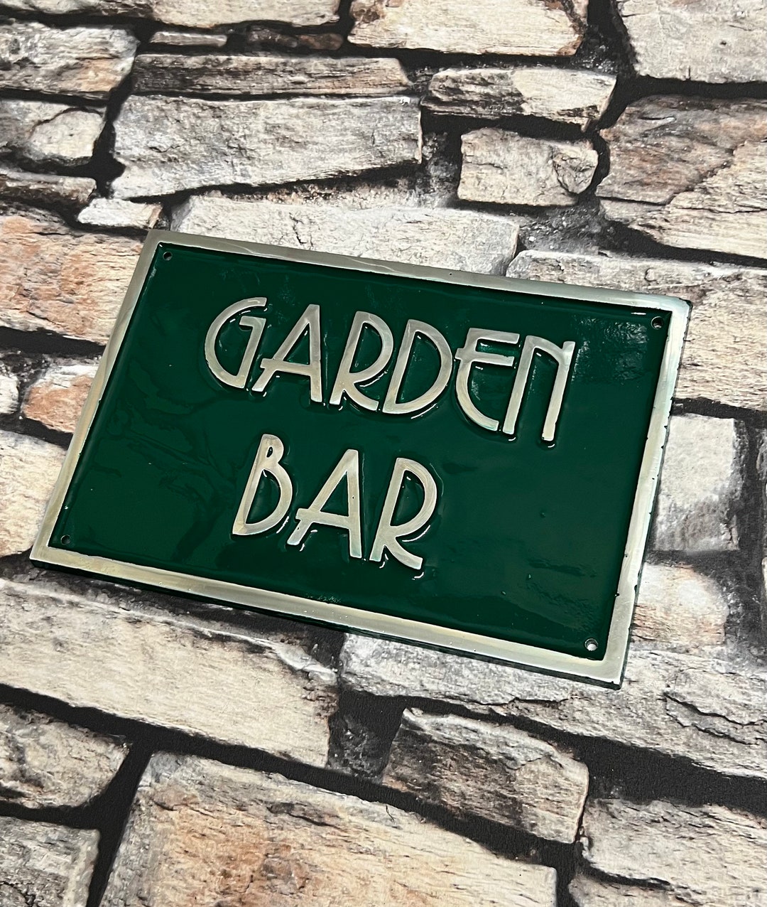 Garden Bar Sign. Cast Aluminium Sign - Etsy