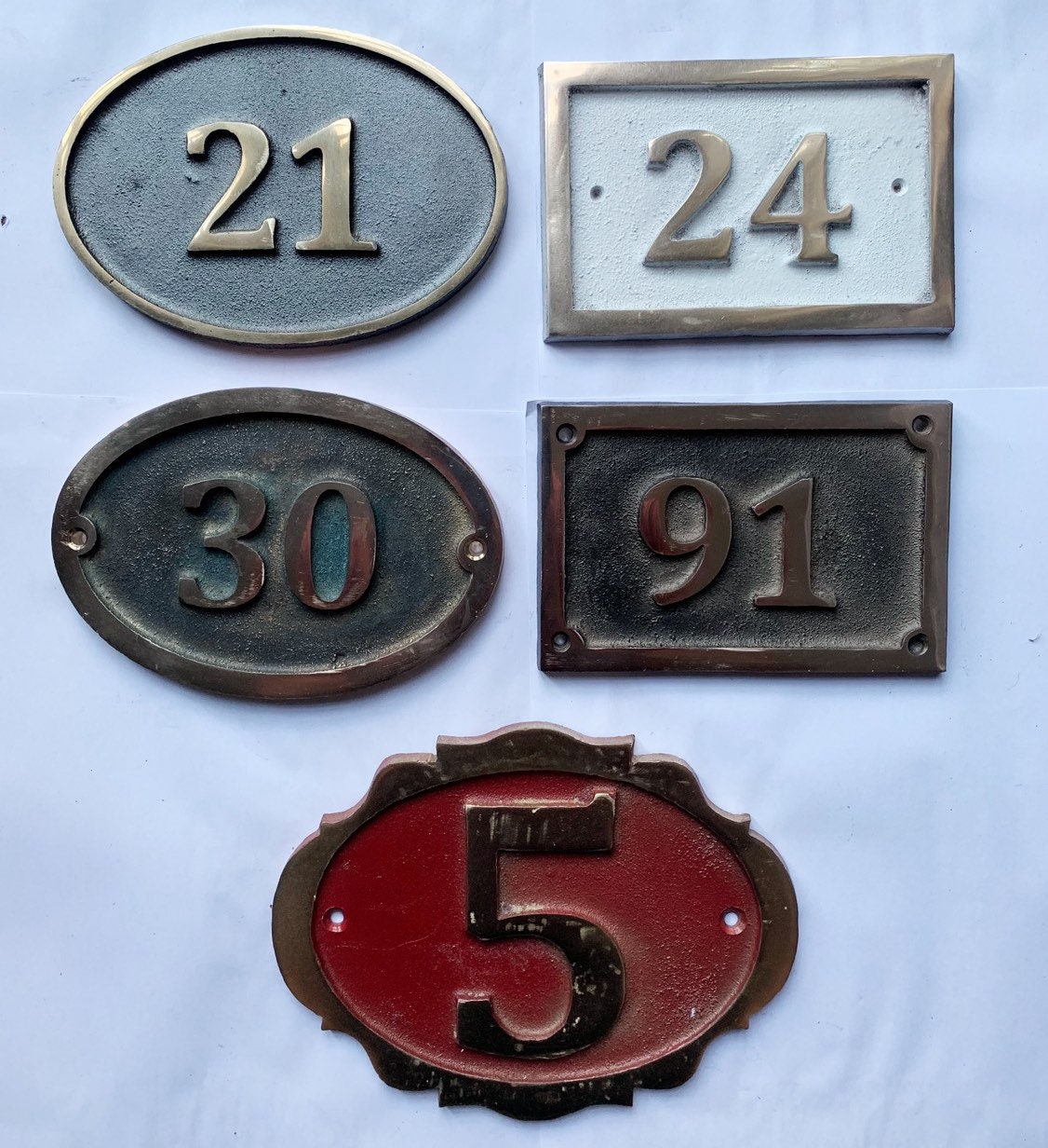 House Number Cast Bronze Various Colours Oval and Rectangular | Etsy