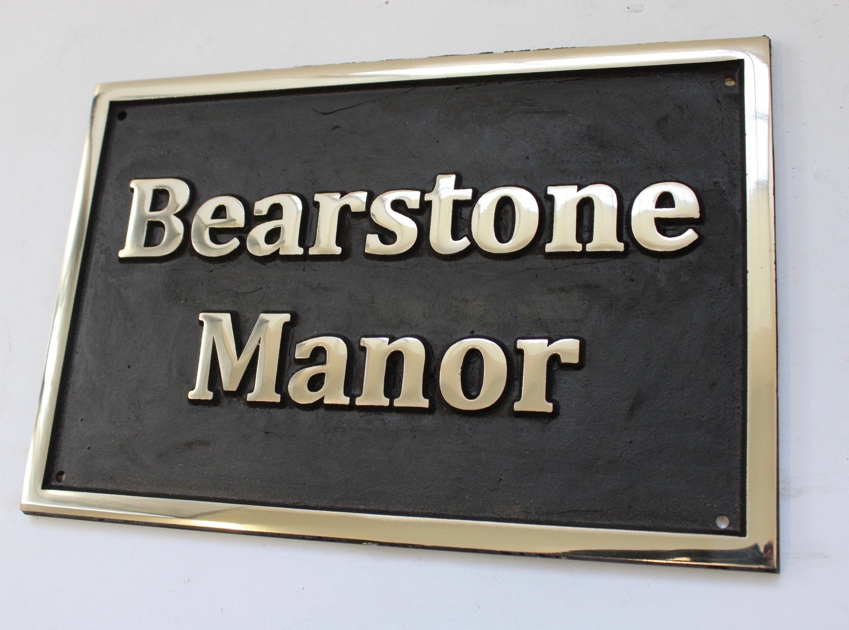Custom Cast Bronze House Sign: Personalized Address Plaque - Etsy