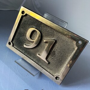 House Number Cast Bronze Various Colours Oval and Rectangular Door ...