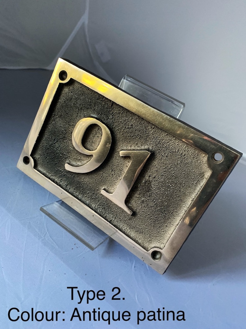 House Number Cast Bronze Various Colours Oval and Rectangular | Etsy