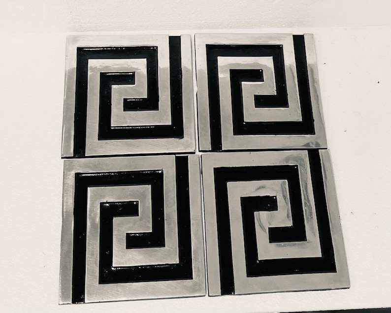 Solid Cast Aluminium Greek Key Decorative Wall Tiles - Etsy UK
