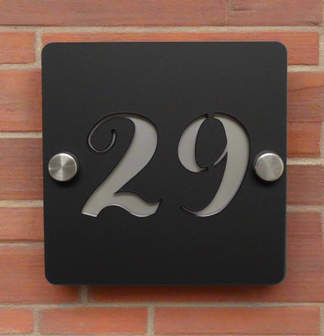Gold Acrylic Numbered Door Sign: Modern House Number Plaque - Etsy