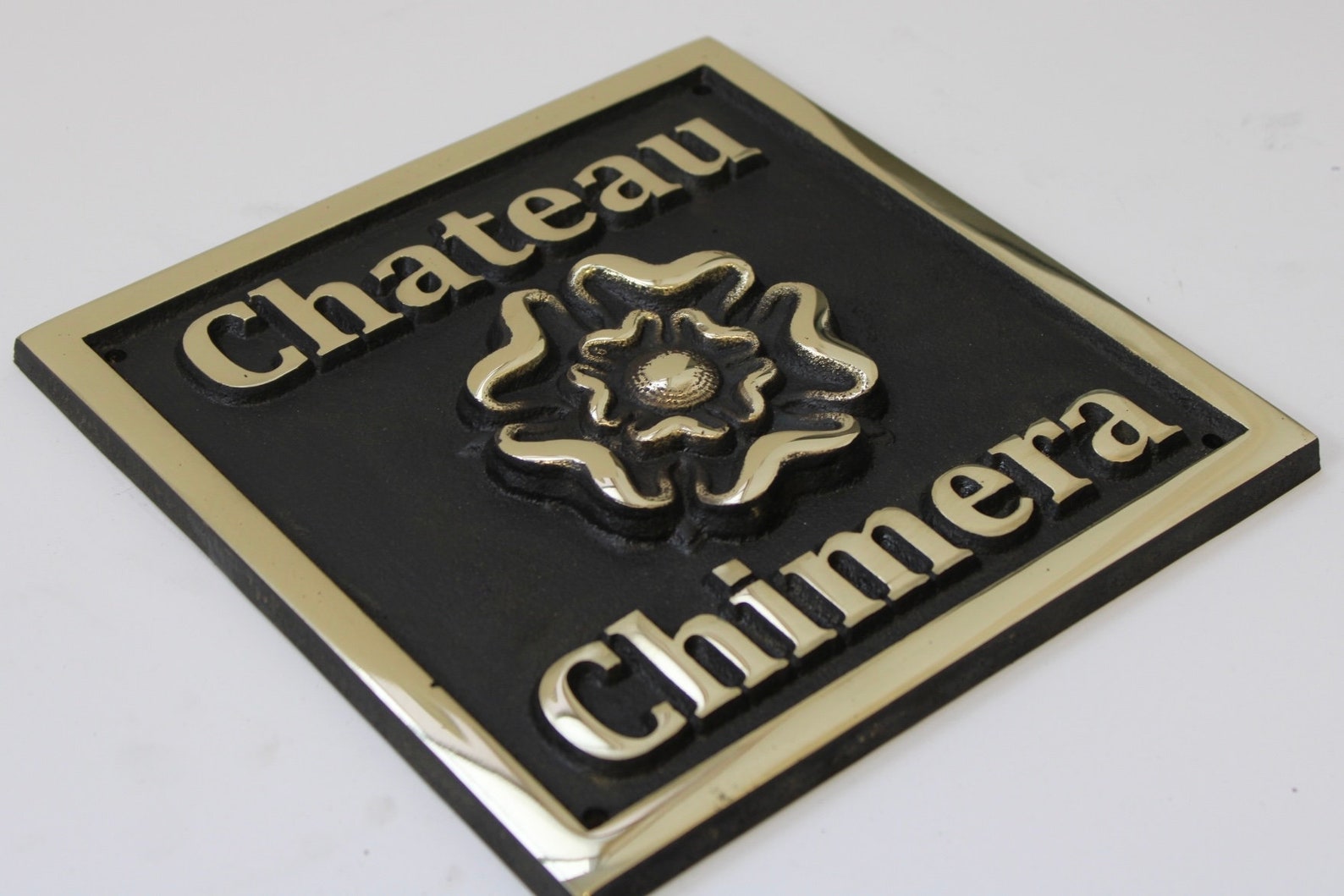 SOLID BRONZE Patina / Verdigris Tudor Rose House Door Address Sign ...