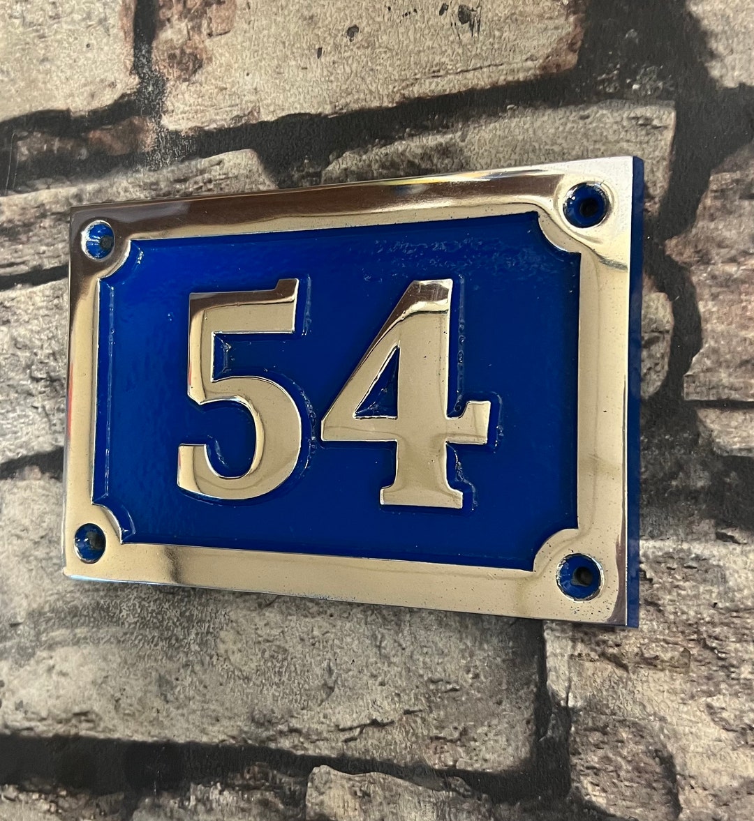 Cast Aluminium Rectangle House Door Number Sign Address Solid - Etsy UK