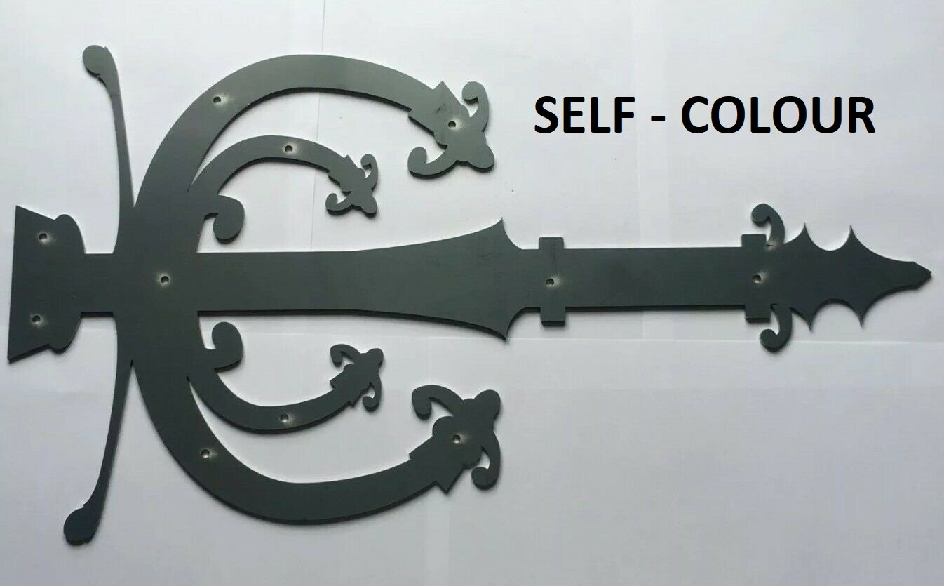 Antique Decorative Iron / Mild Steel GOTHIC DOOR HINGE Front Wrought ...