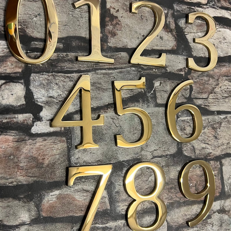 Brass House Numbers - Etsy