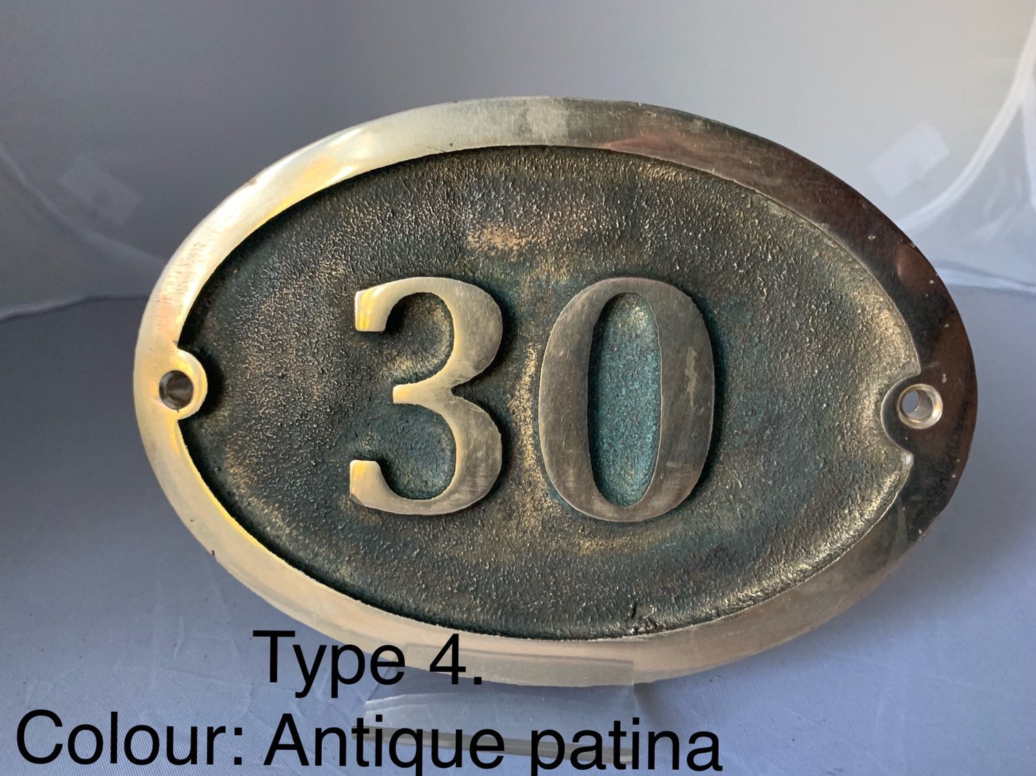 House Number Cast Bronze Various Colours Oval and Rectangular | Etsy