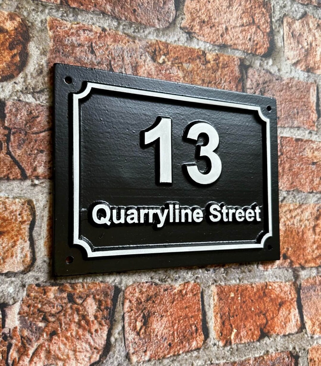 Modern Aluminium House Sign With Street Name - Etsy