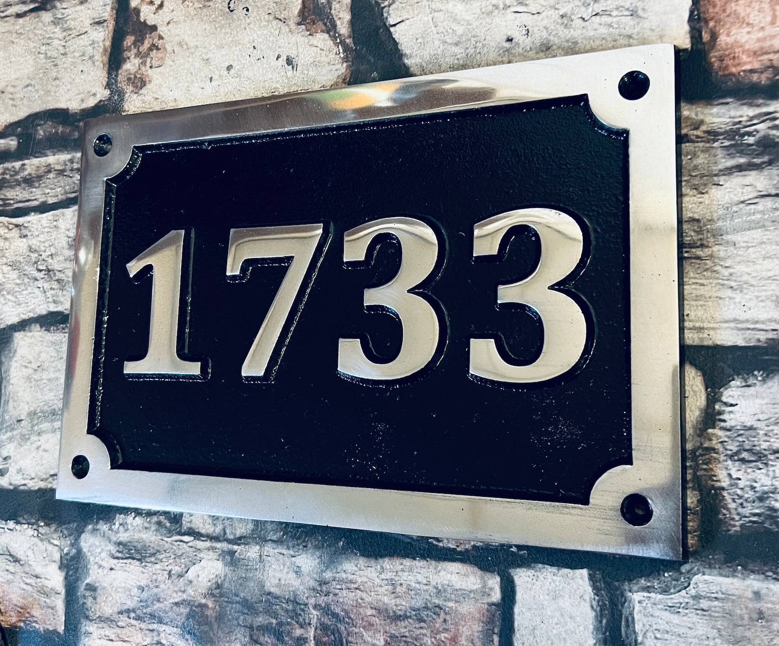 Cast Aluminium Rectangle House Door Number Sign Address Solid - Etsy UK