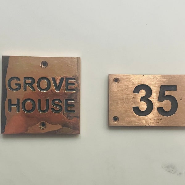Copper House Number - Etsy