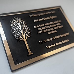 Bronze Memorial Plaque – Cast Metal Remembrance Sign – Personalised ...