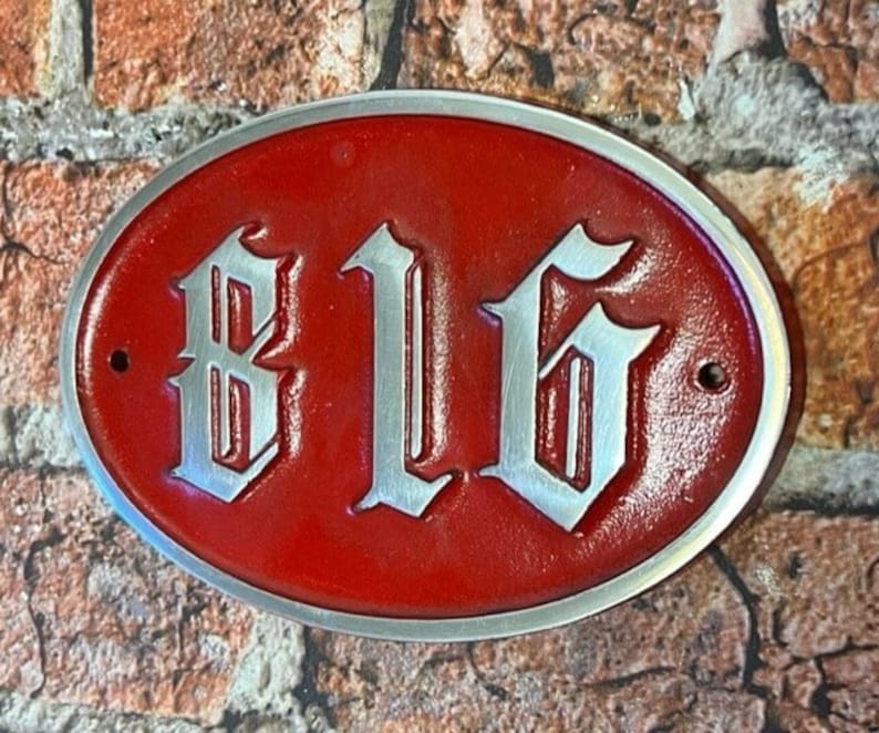 Oval Traditional Wall Numbered Sign House Signs Number Signs Old ...
