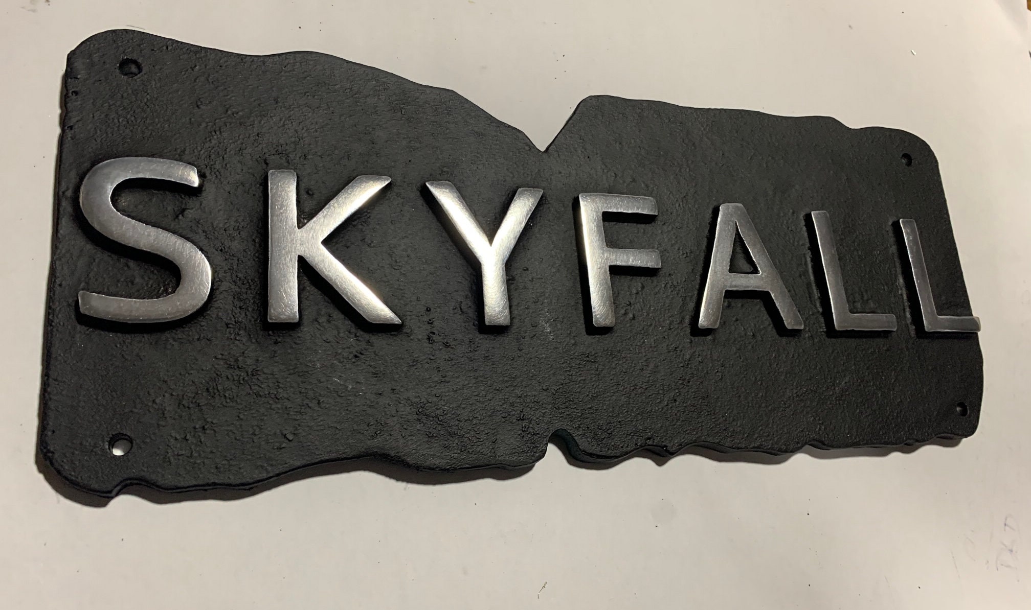 SKYFALL James Bond Style Hand Made Cast Aluminium House Sign - Etsy UK
