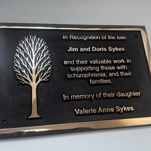Bronze Memorial Plaque – Cast Metal Remembrance Sign – Personalised ...