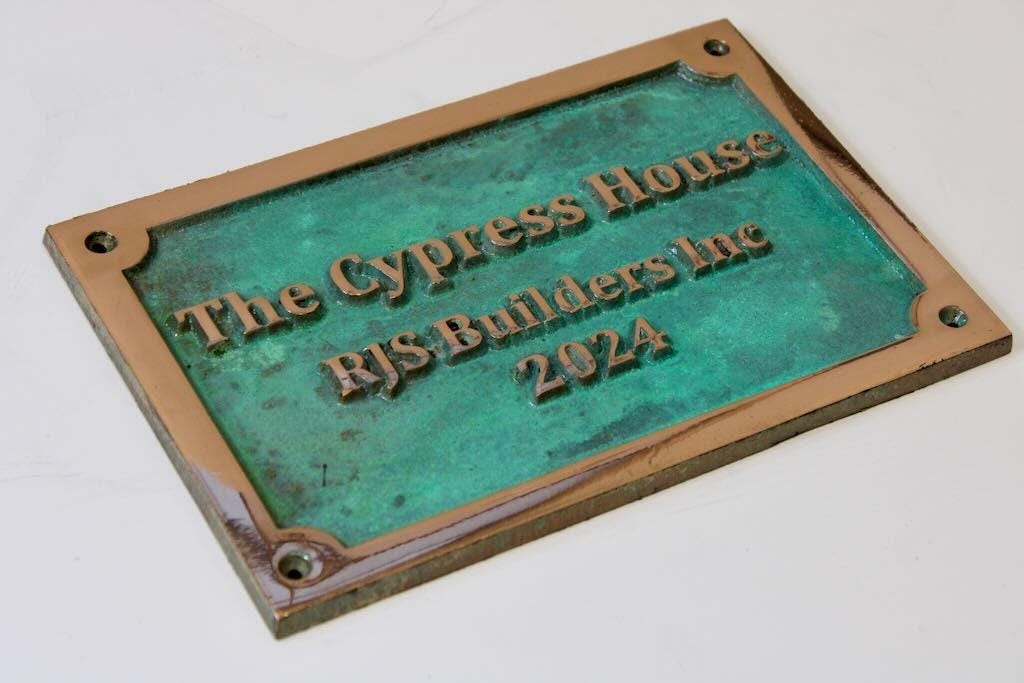 Custom Cast Copper Sign House Plaque: Verdigris Patina, Any Text - Etsy