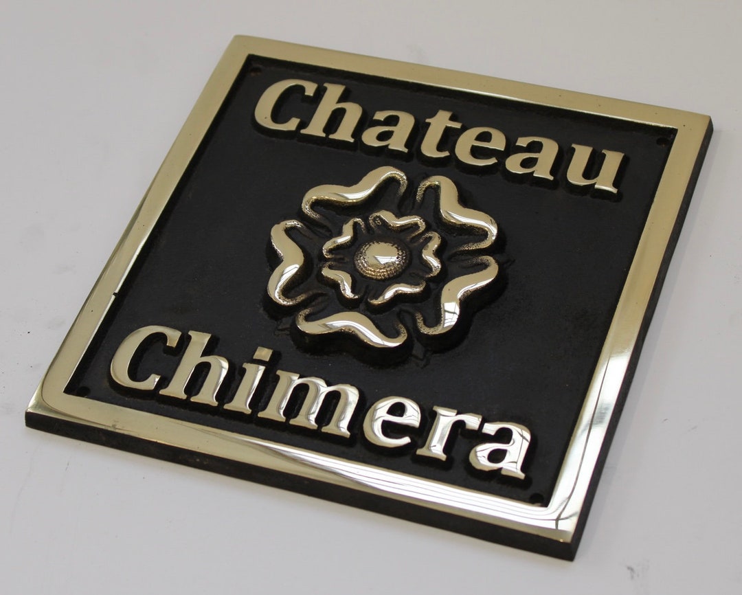 SOLID BRONZE Patina / Verdigris Tudor Rose House Door Address Sign ...