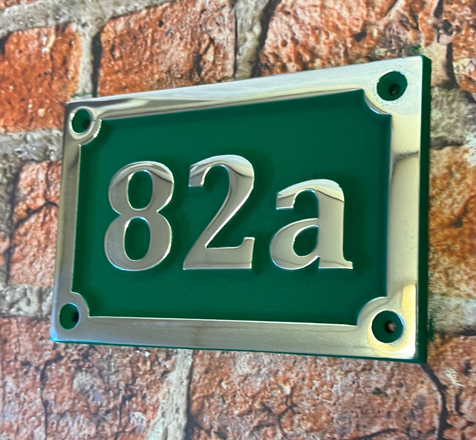 Cast Aluminium Rectangle House Door Number Sign Address Solid - Etsy UK