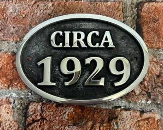 House or Business Year Established/circa/built Placard Sign / Custom ...