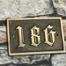 Bronze Rectangle House Sign With Holes in the Border - Old English Font ...