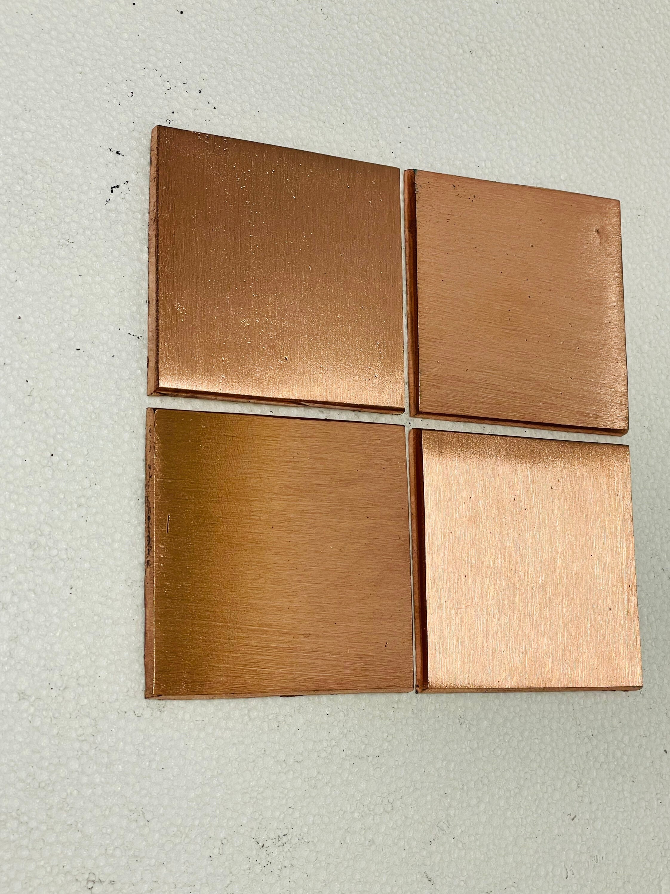 Brushed Copper Metal Square Wall Tiles | Etsy