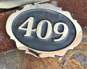Fancy House Number Sign - Etsy