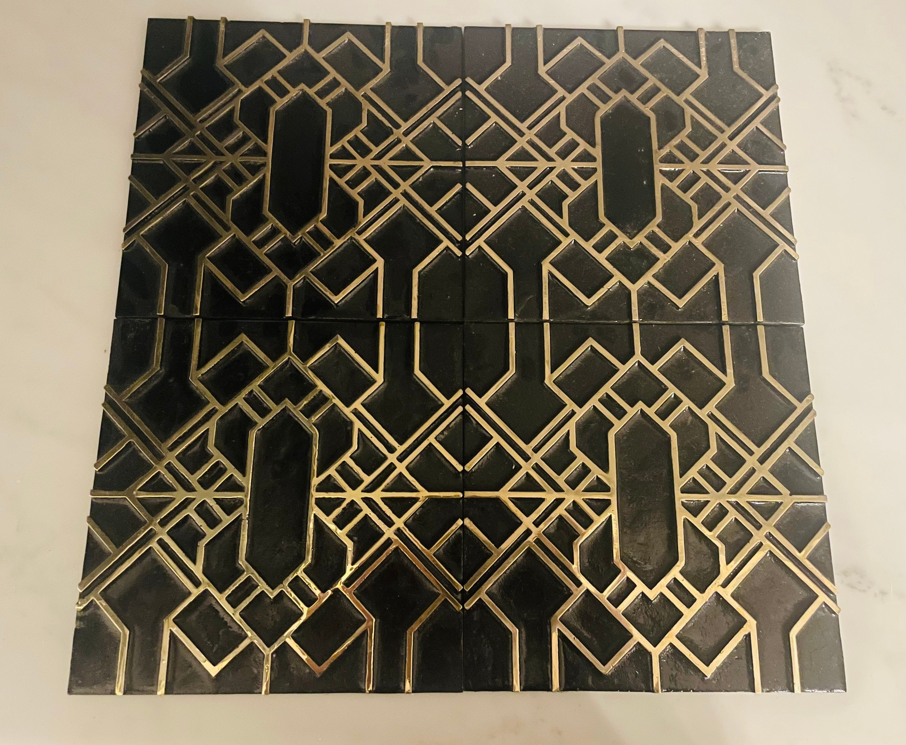 Custom Size Gold Bronze Metal Wall Tile Splash Back / - Etsy