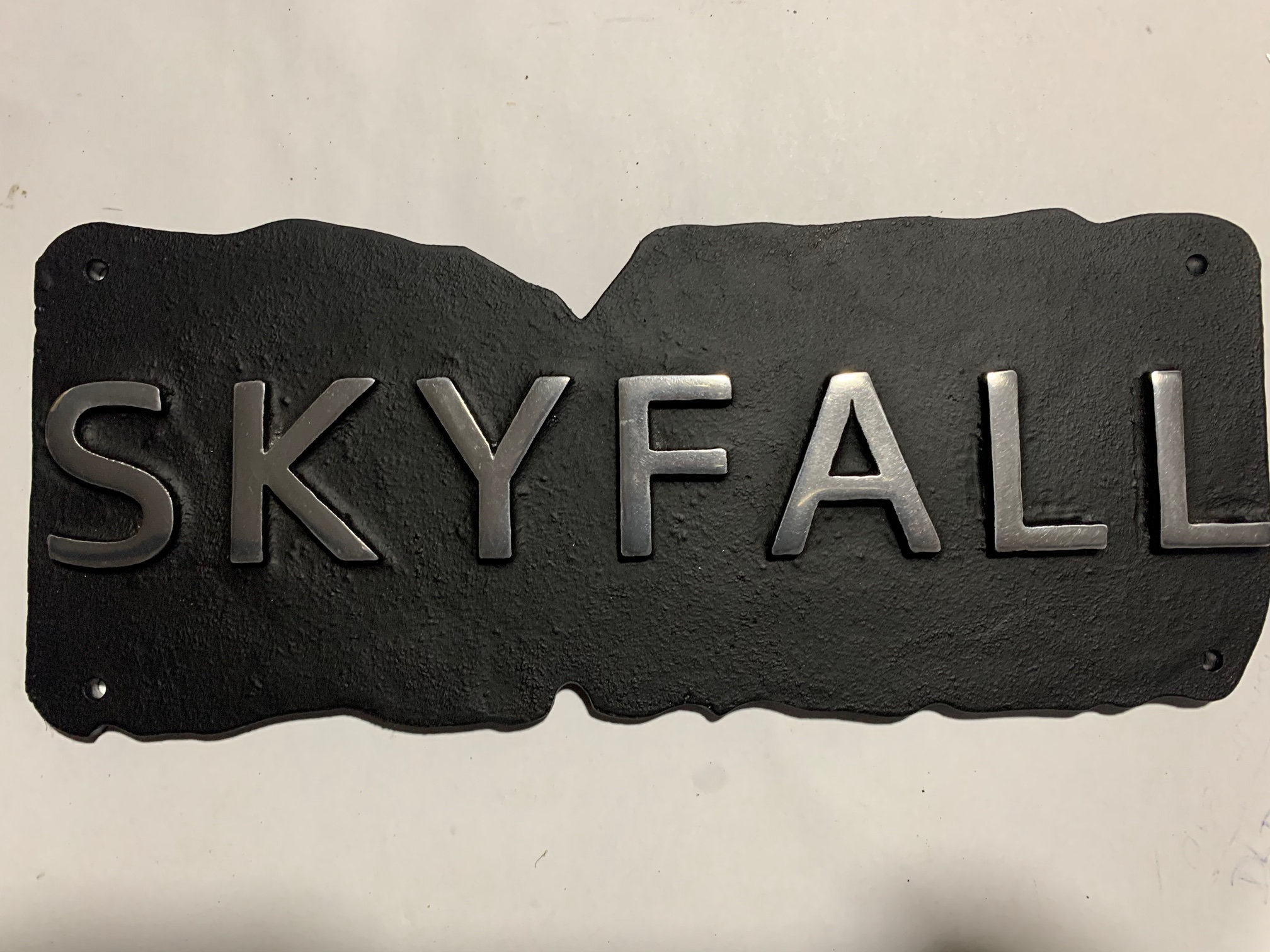 SKYFALL James Bond Style Hand Made Cast Aluminium House Sign - Etsy UK
