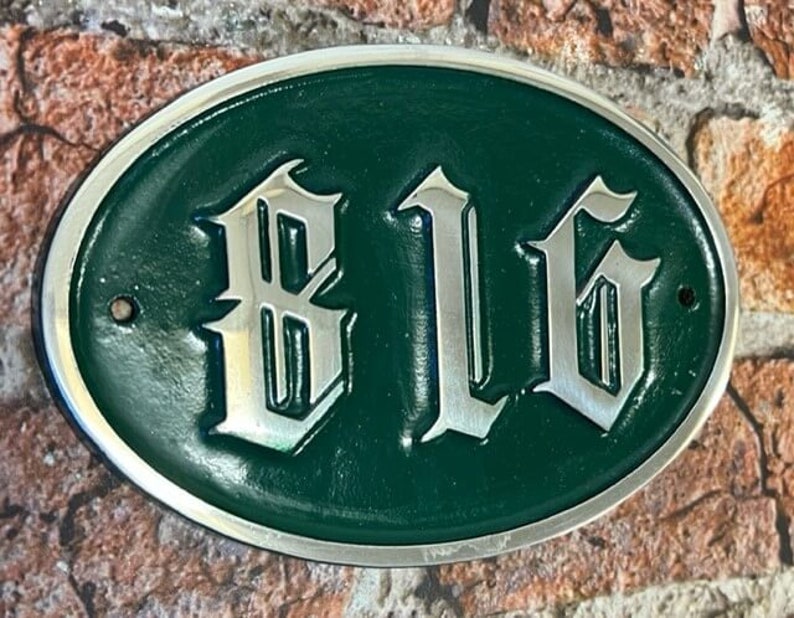 Oval Traditional Wall Numbered Sign House Signs Number Signs Old ...