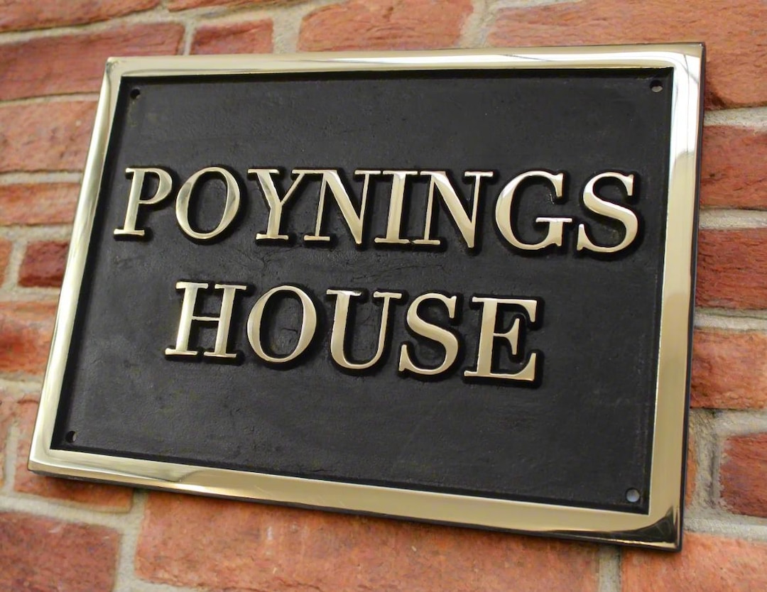 Custom Cast Bronze House Sign: Personalized Address Plaque - Etsy
