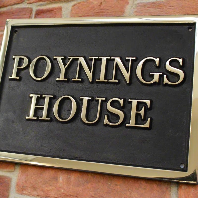 Cast Brass Name Plaque - Etsy UK