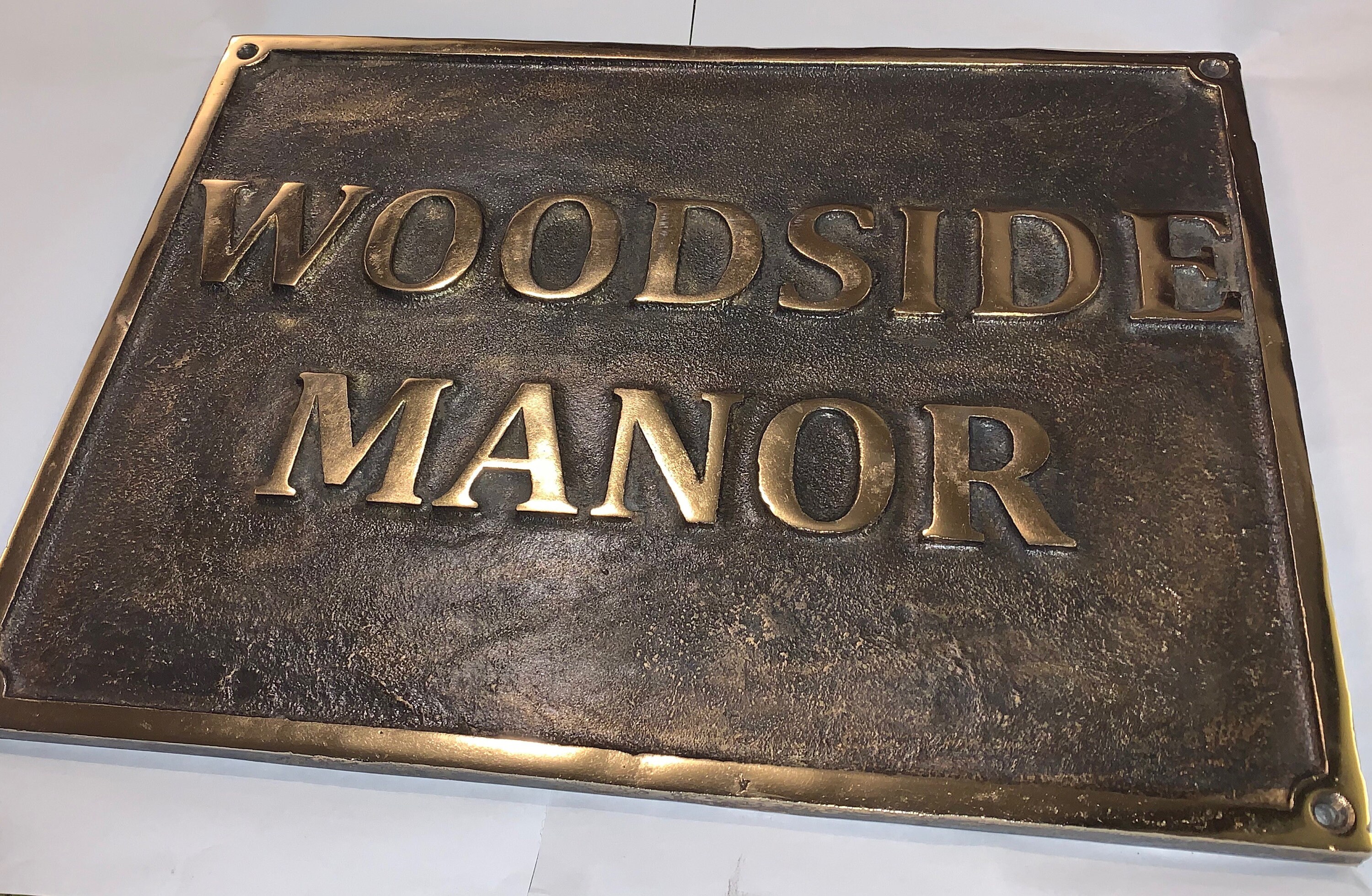 Cast Bronze Custom Made House Address Sign 40X 30CM Door | Etsy