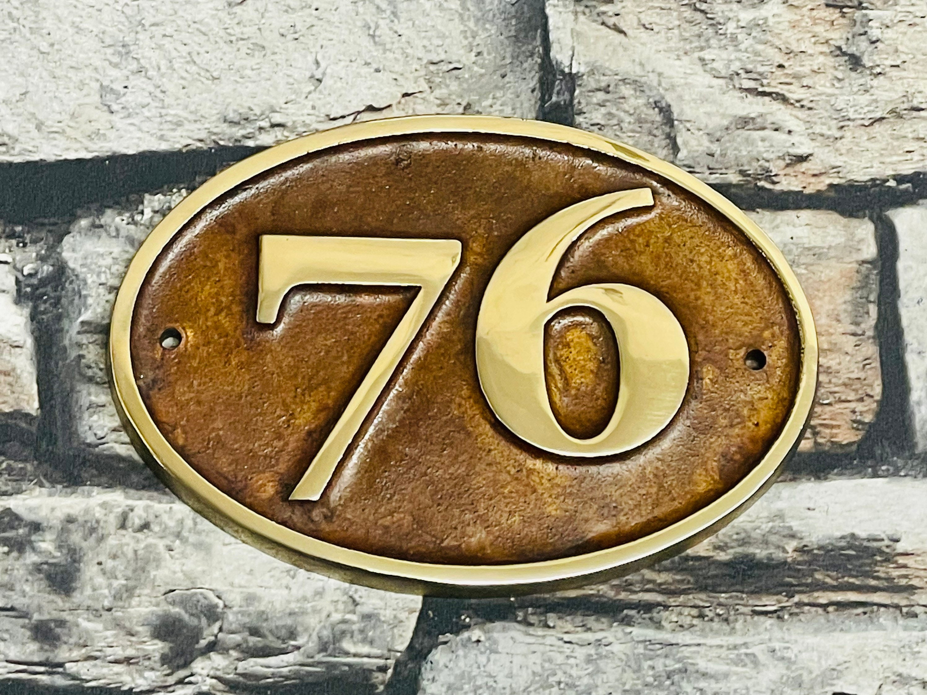 Home Décor Various sizes House Name Cast Bronze Metal Oval Door Address ...