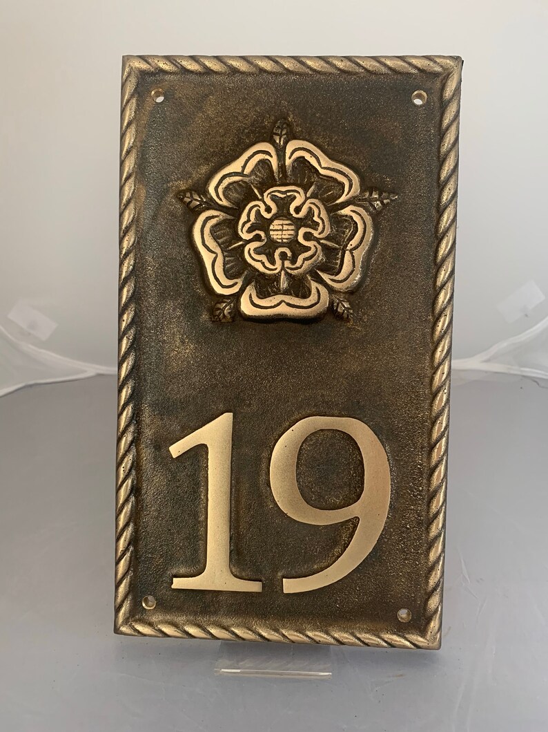 Cast Metal Custom Made House Address Sign Aluminium Bronze | Etsy