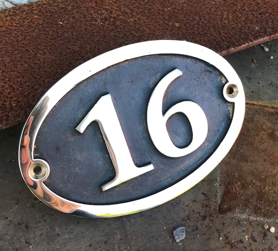 Hot Cast Bronze Oval House Plaque Home Number Address Sign - Etsy