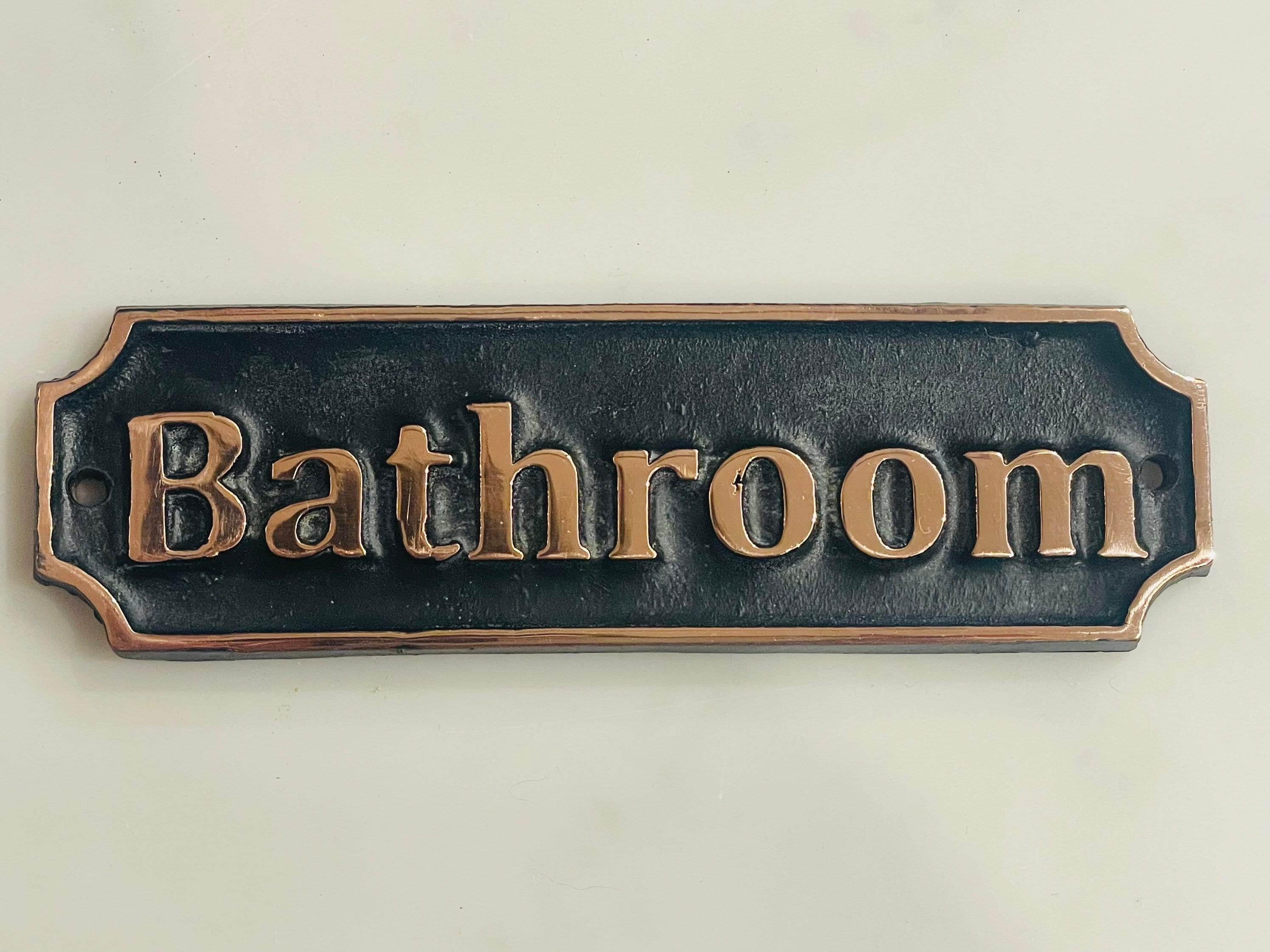 Gold Silver and Copper Bathroom Signs for Homes Hotels - Etsy UK