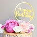 Happy Birthday Cake Topper - Circle Topper for Birthday Party - Cake ...